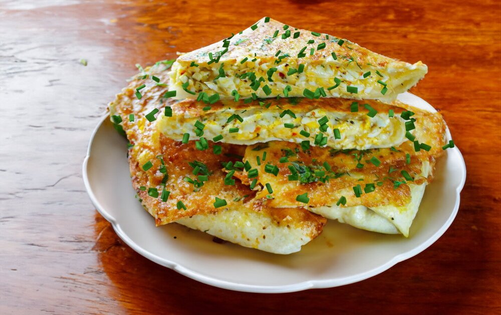 Skillet Lavash with Egg and Cheese