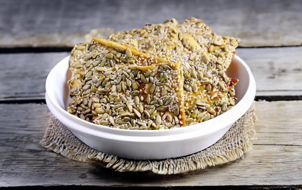 Galette Cookies with Sunflower and Sesame Seeds