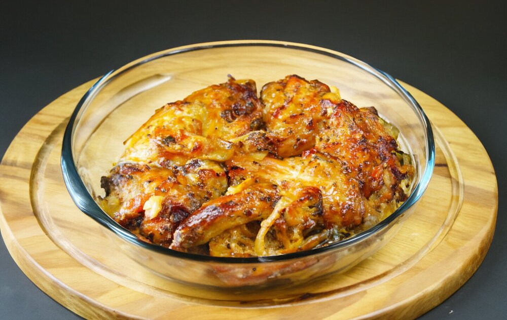 Rabbit Stewed in Sour Cream in the Oven