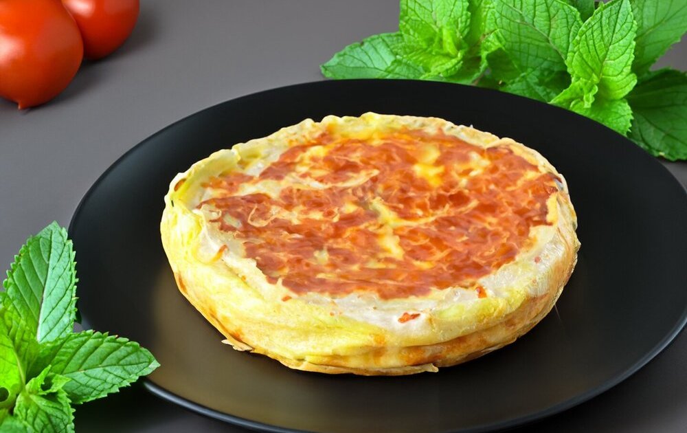 Lavash Khachapuri with Cheese in the Oven
